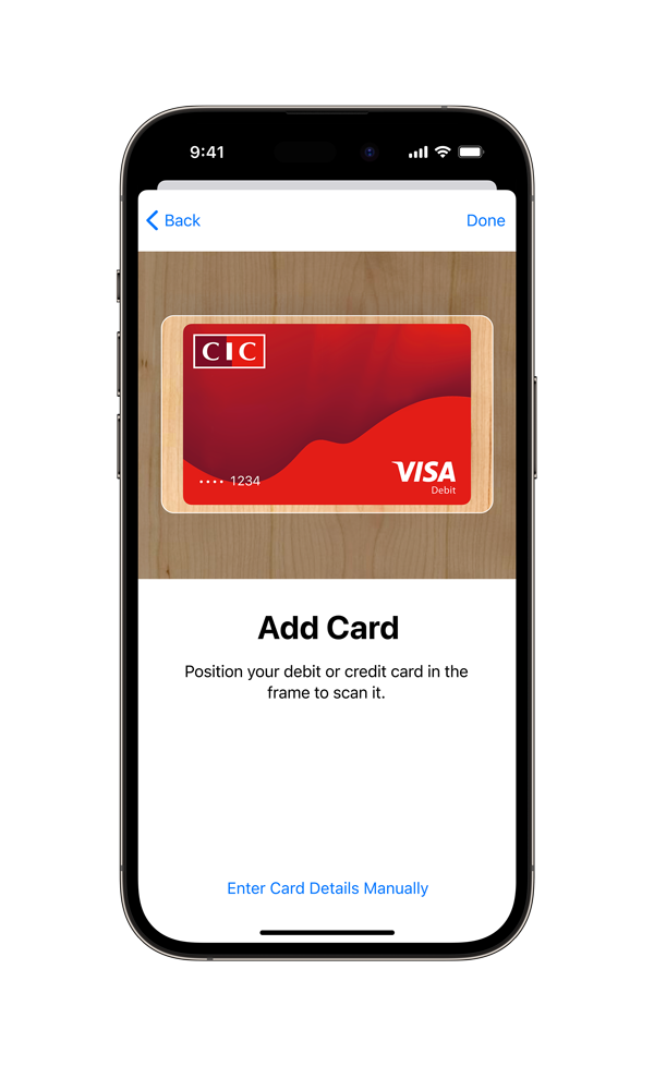 Mobile payment Visa Debit Card